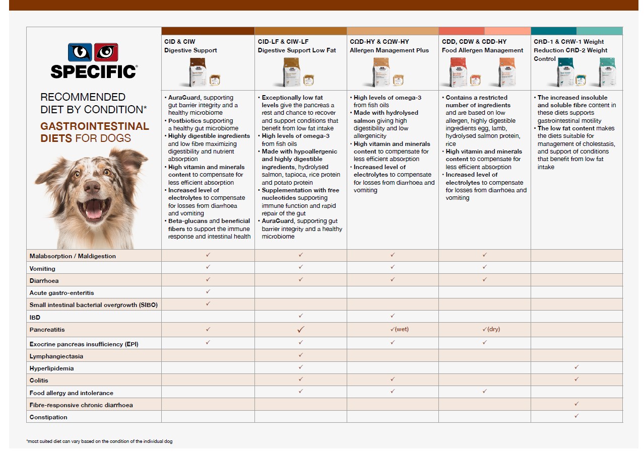 Gastrointestinal Diet from SPECIFIC Nutrition | Dechra